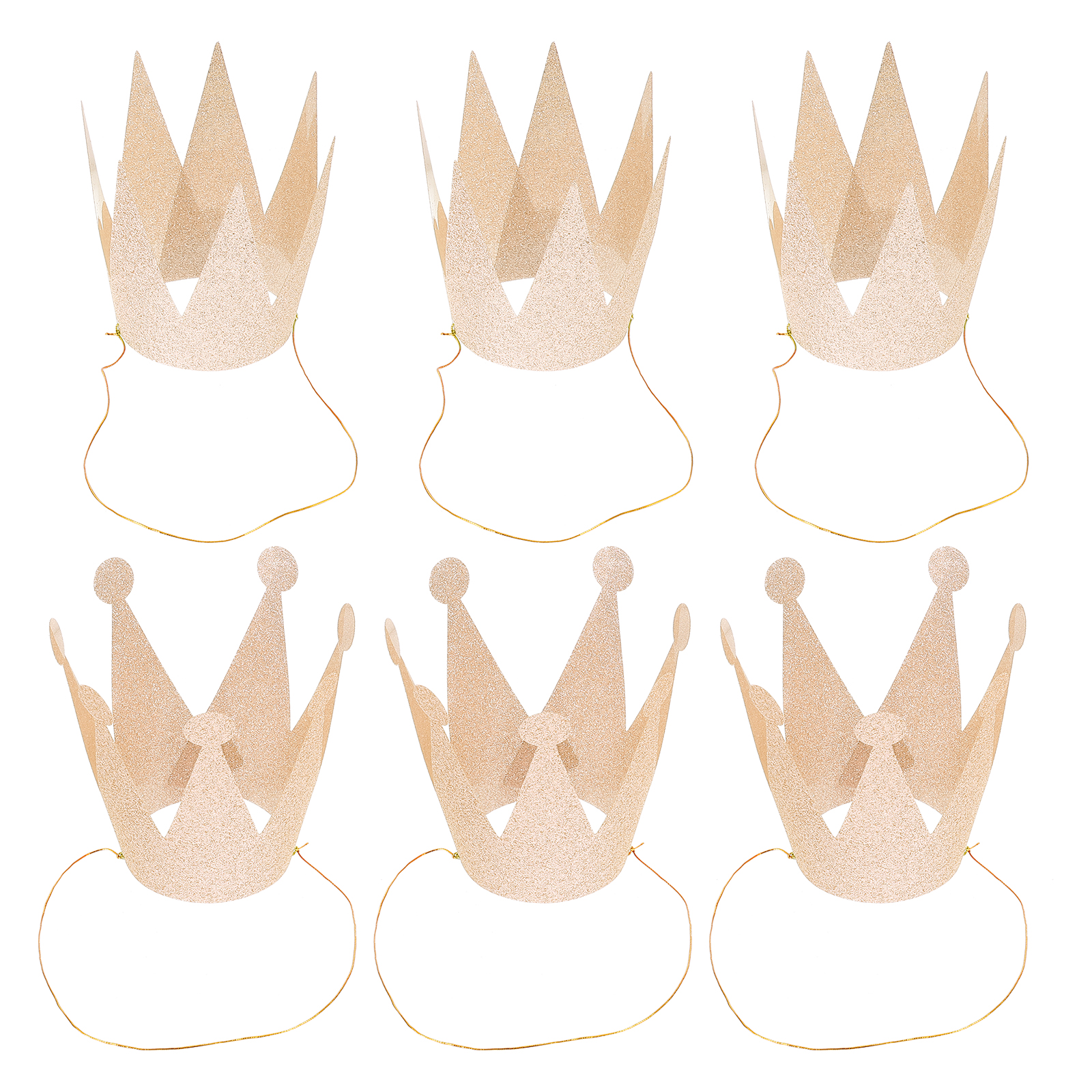 Prince Crowns for Kids Gold Party Hats 6 PCS Set Princess Toddler ...