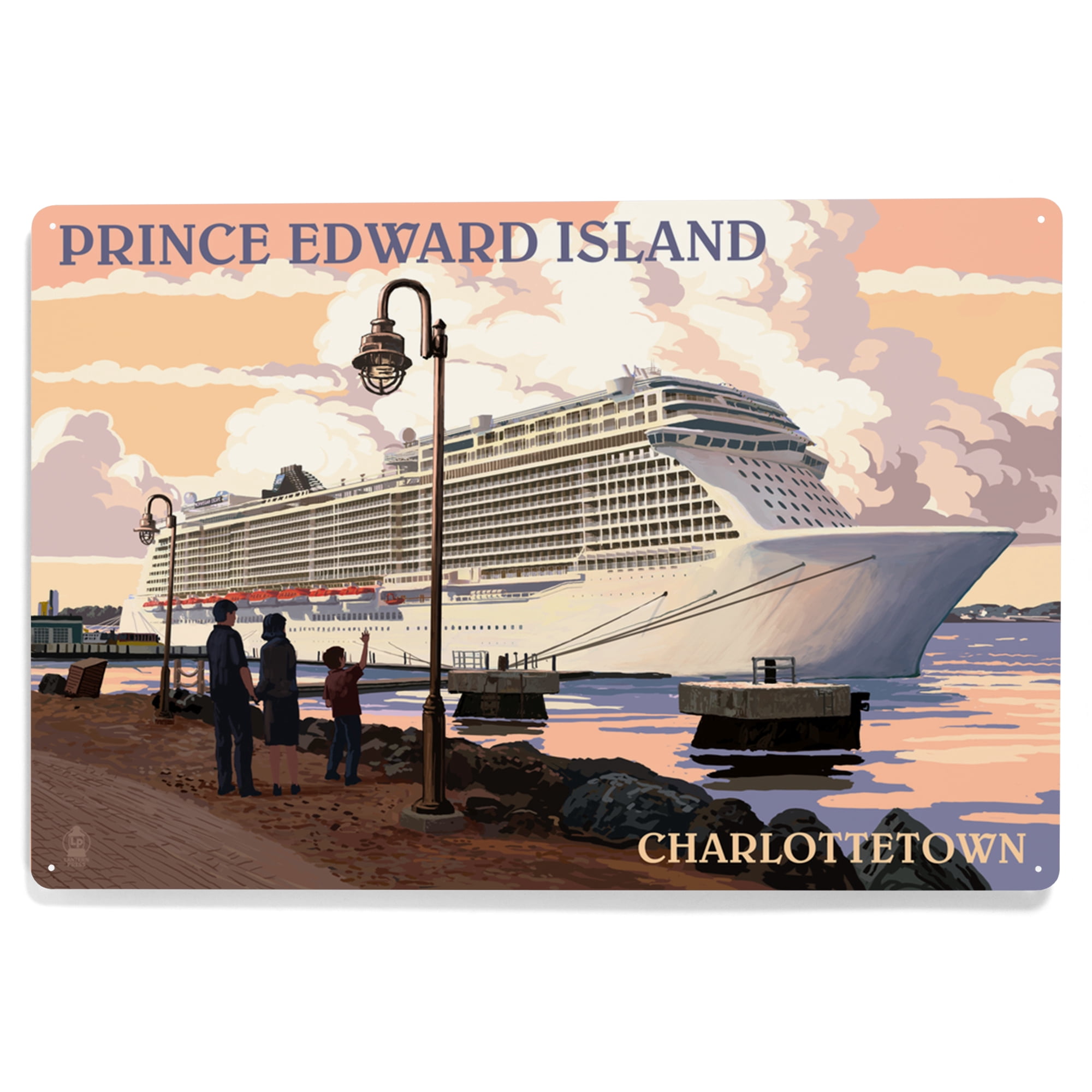 Prince Edward Island, Charlottetown Cruise Ship (12x18 Aluminum Art ...