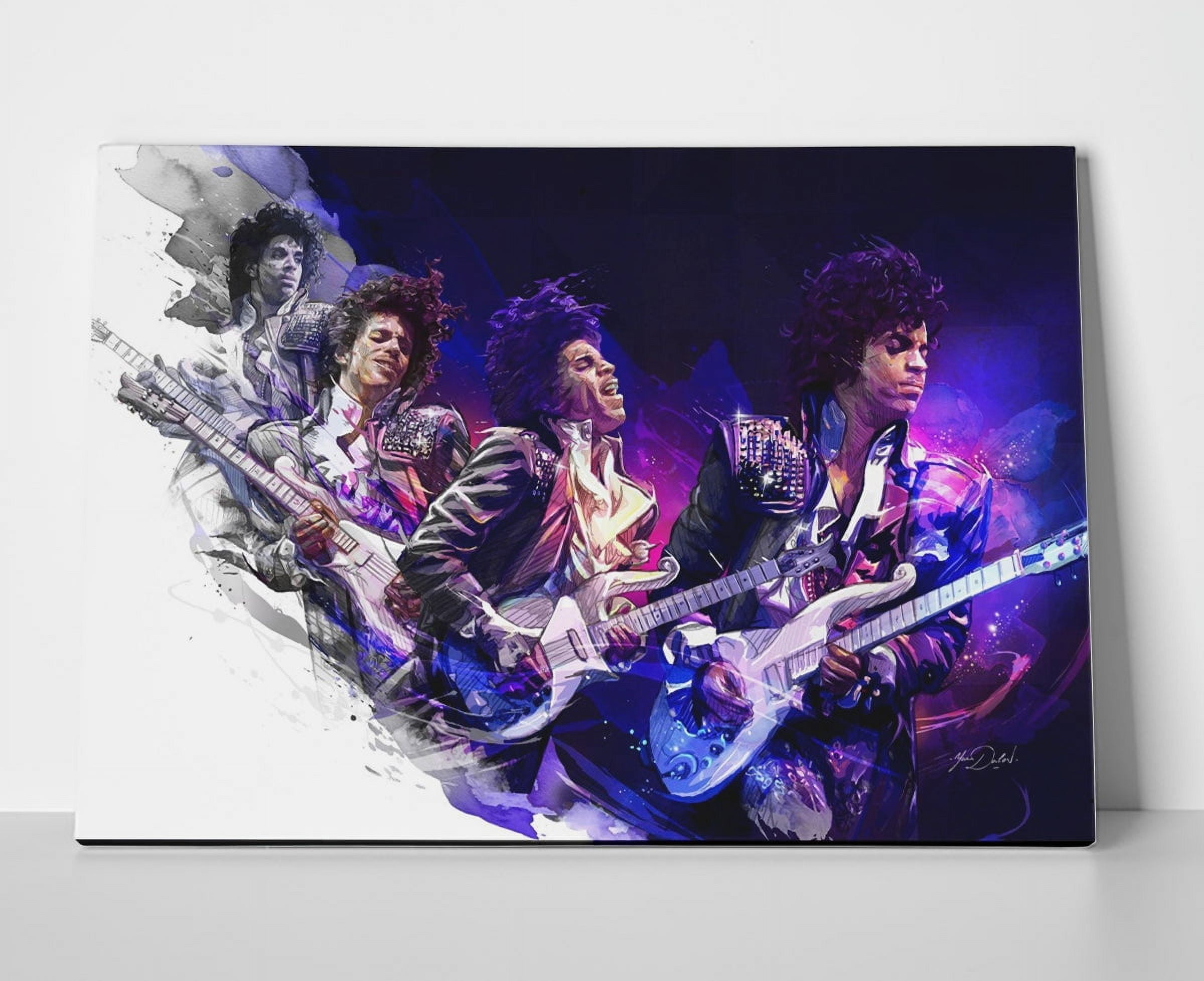 Prince Guitar Artwork Poster or Wrapped Canvas - Walmart.com