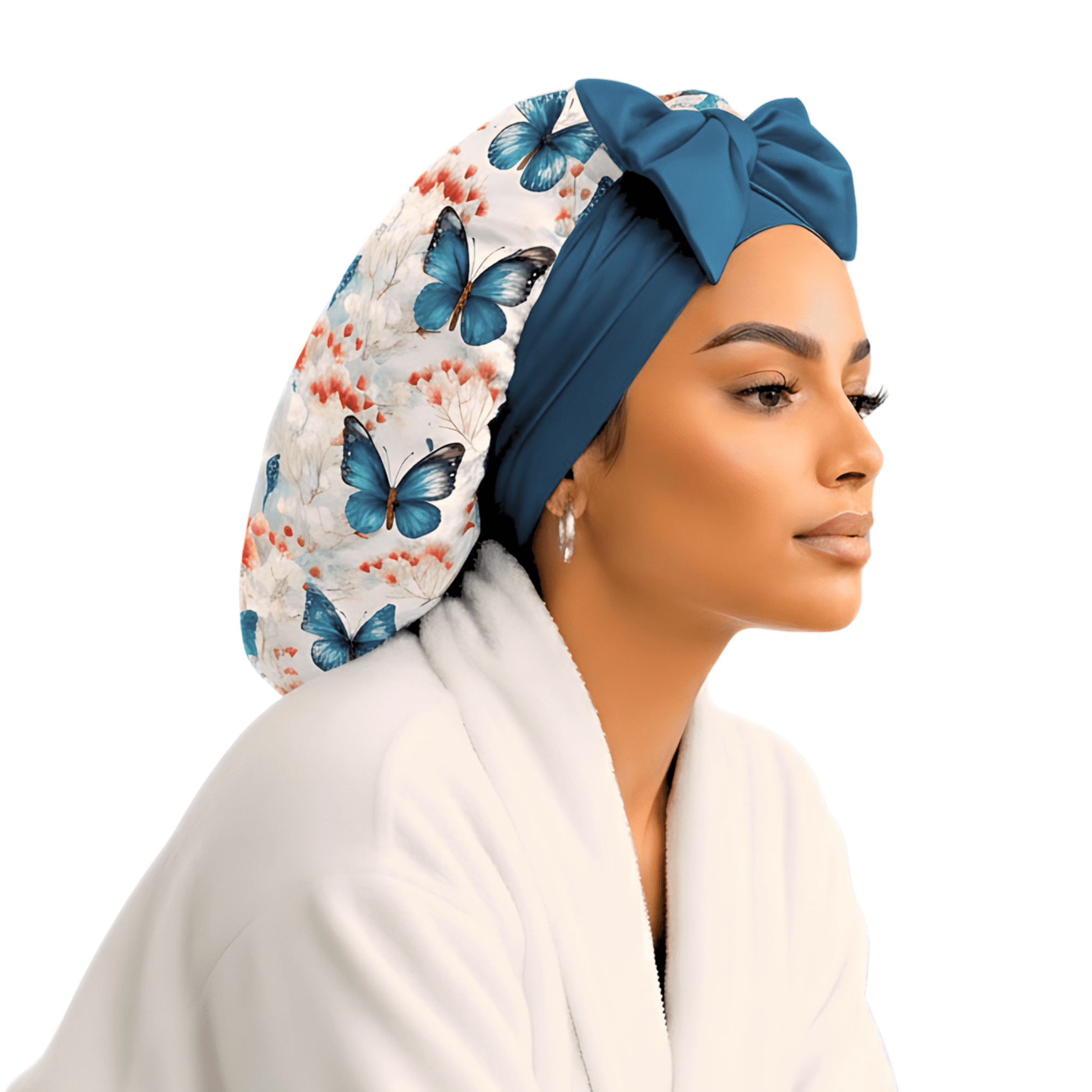 Prince Hair Company Premium Handmade Silk Satin Sleep Bonnet, Butterfly ...