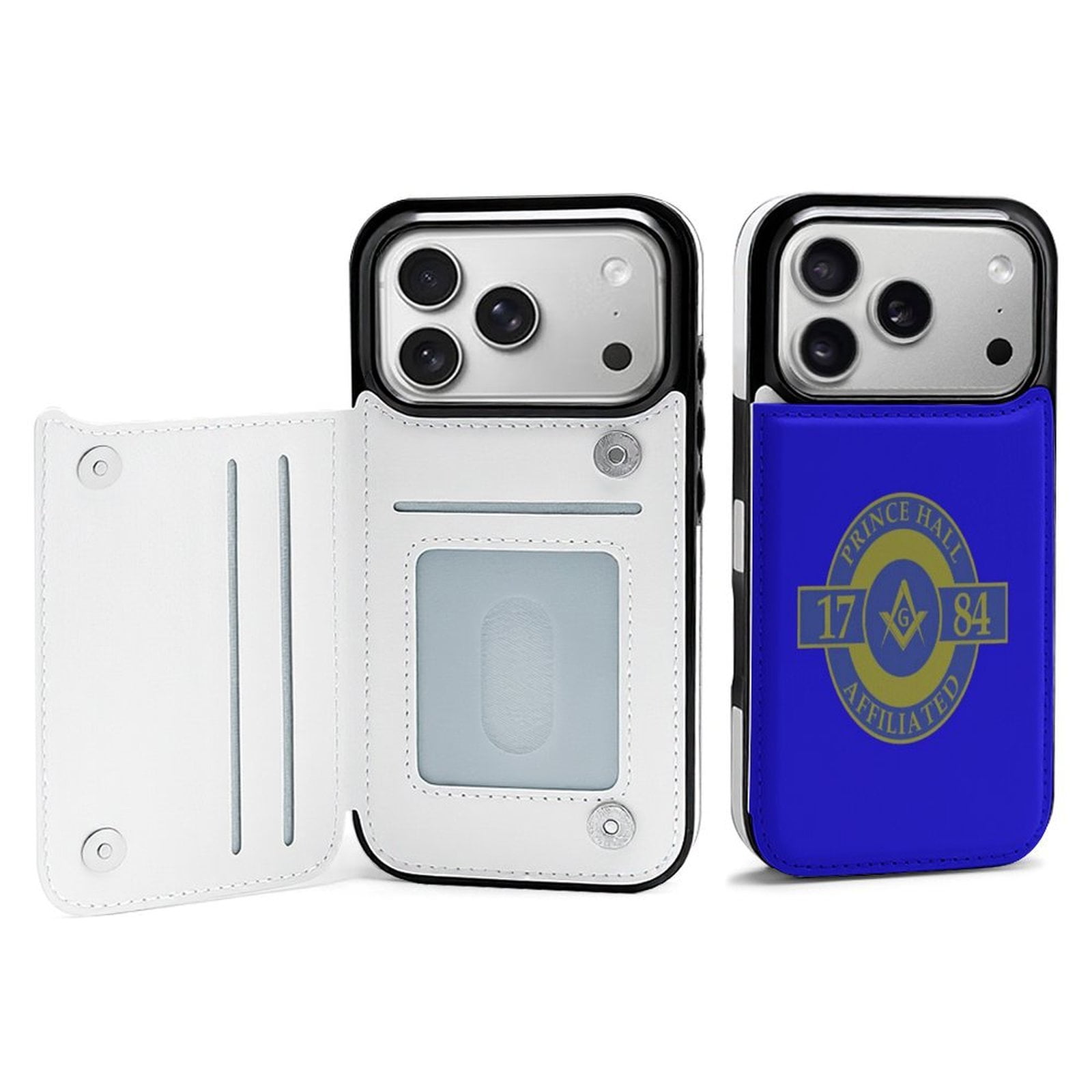 Prince Hall Masons 1784 Leather Wallet Case for iPhone 17 Pro Max Wallet Case Card Holder Flip ...