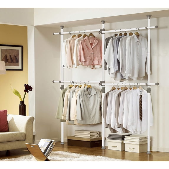 Prince Hanger One Touch Double 2 Tier Adjustable Hanger | Heavy Duty ...