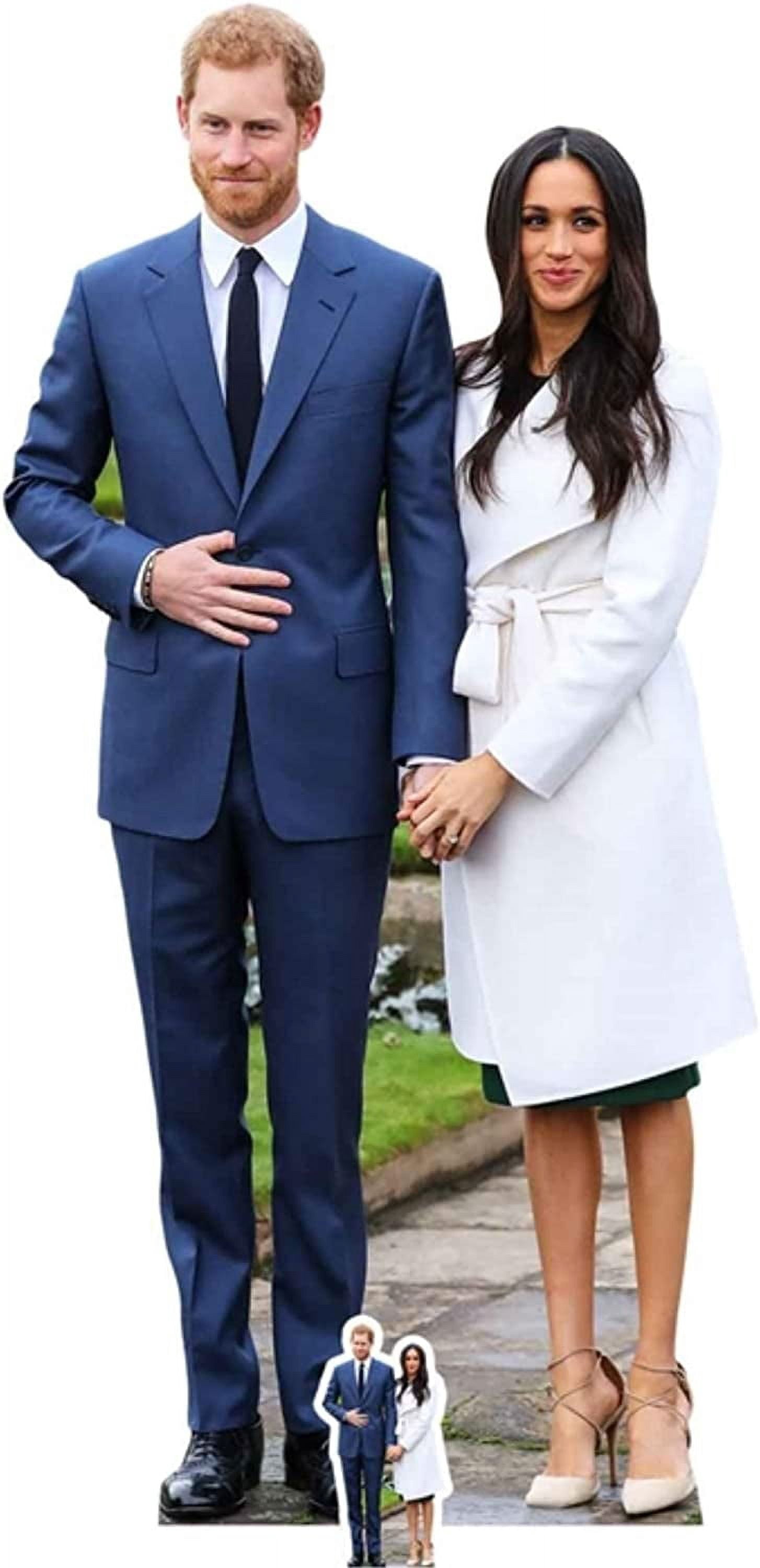Prince Harry and Meghan Markle Life Size Cardboard Cutout Standup ...