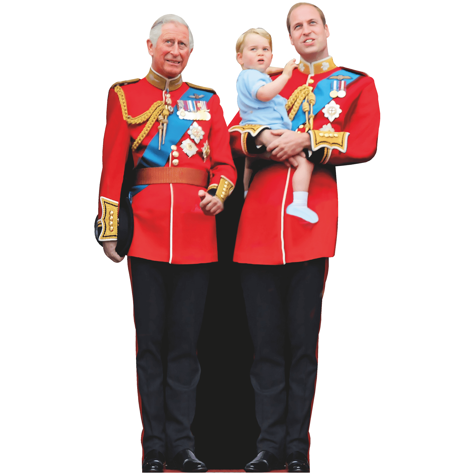 Prince King Charles and William and Son Cardboard Cutout Standee ...