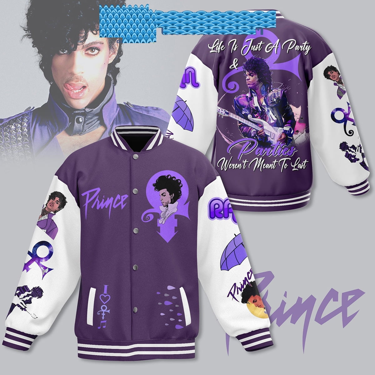 Prince Life Is Just A Party Baseball Jacket - Walmart.com