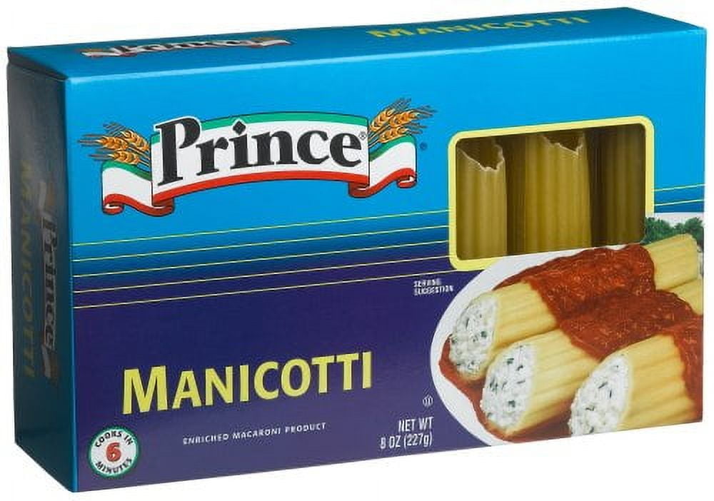 Prince Manicotti Pasta – Perfect for Stuffing & Baking (12-Pack, 8 oz ...