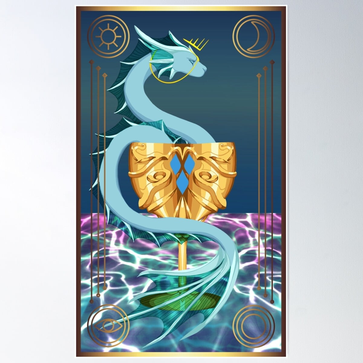 Prince Of Cups Poster Wall Art, Modern Wall Decor For Living Room ...