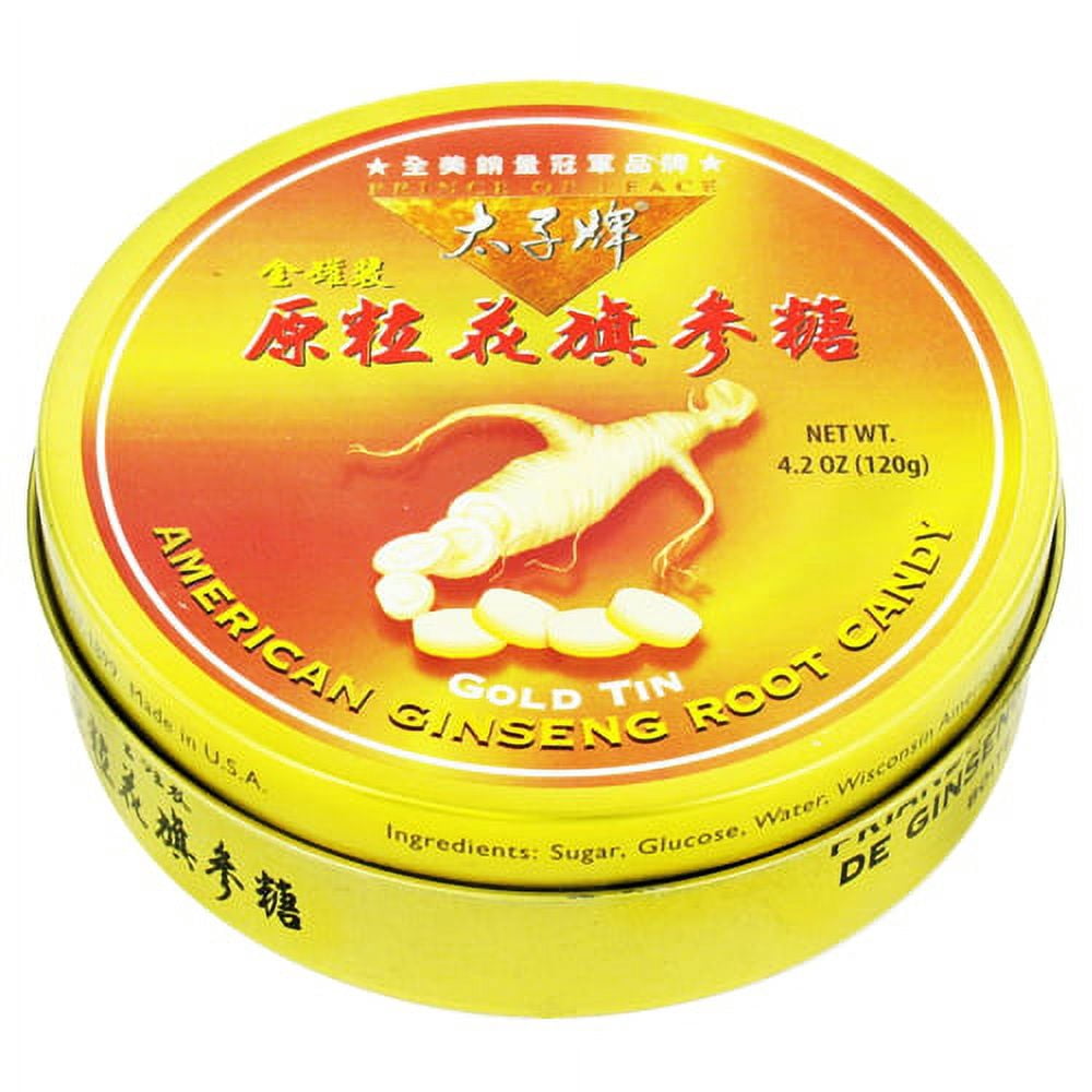 Prince Of Peace American Ginseng Root Candy, Gold Tin - 1 Tin - Walmart.com