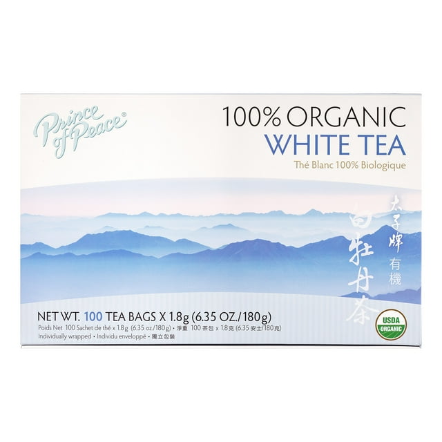 Prince Of Peace Organic Premium Peony White Tea, 100 Count, 6.35oz ...