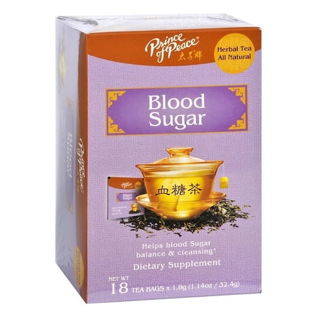 Prince Of Peace Natural Herbal Tea, Blood Sugar Sachets, 18 Bags ...