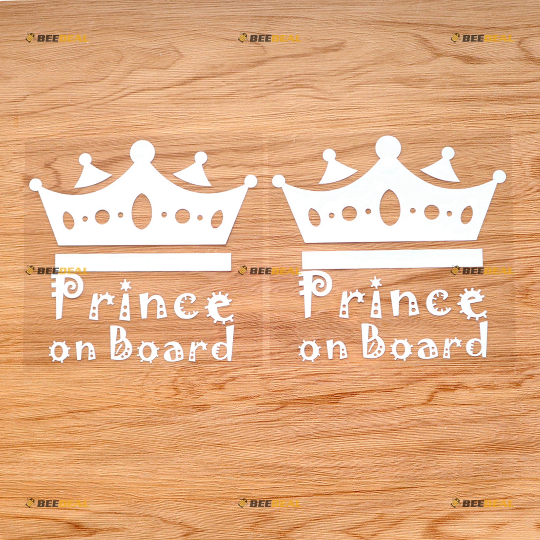 Prince On Board Crown Baby on Board Baby in Car Sticker Decal Vinyl - 2 ...