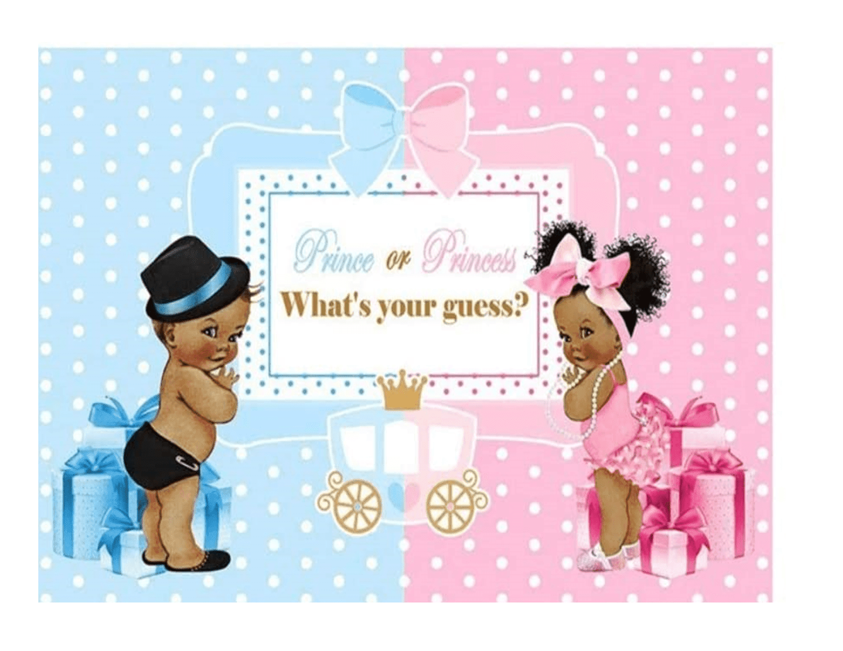 Prince Or Princess Gender Reveal Edible Icing Image Cake Topper-1/4 ...