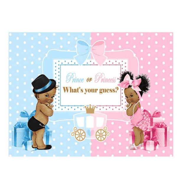 Prince Or Princess Gender Reveal Edible Image Cake Topper For Quarter ...
