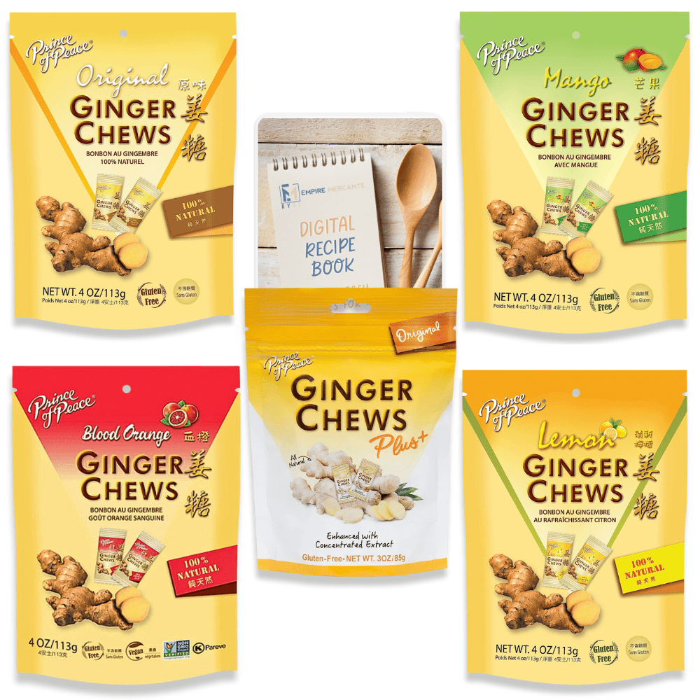 Prince of Peace Ginger Chews Variety Pack of 5-1 of each flavor ...