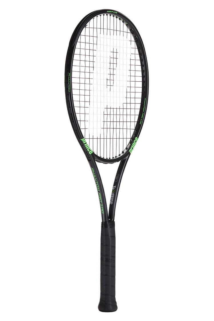 Prince TeXtreme Phantom Pro 100 Adult Tennis Racket, Black/Green, Grip ...