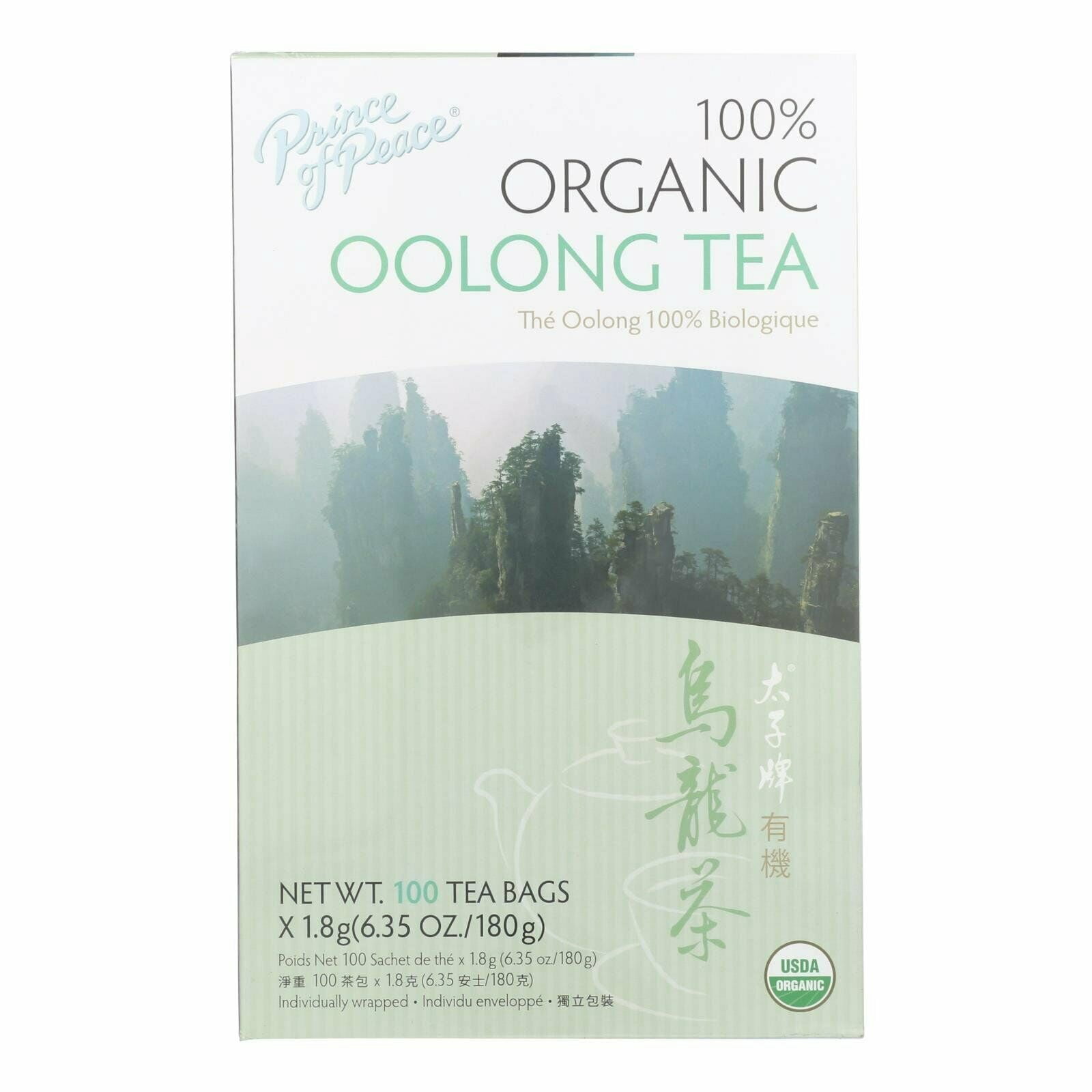 Prince of Peace 100% Organic Oolong Semi-Fermented Tea, 100 Ct ...