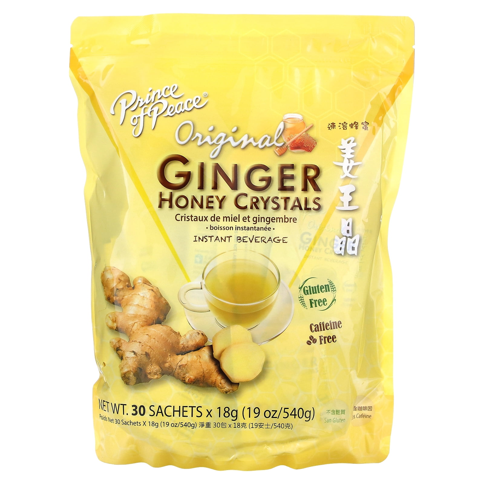 Prince of Peace Instant Ginger Honey Crystals Tea, 30 Ct - Walmart.com