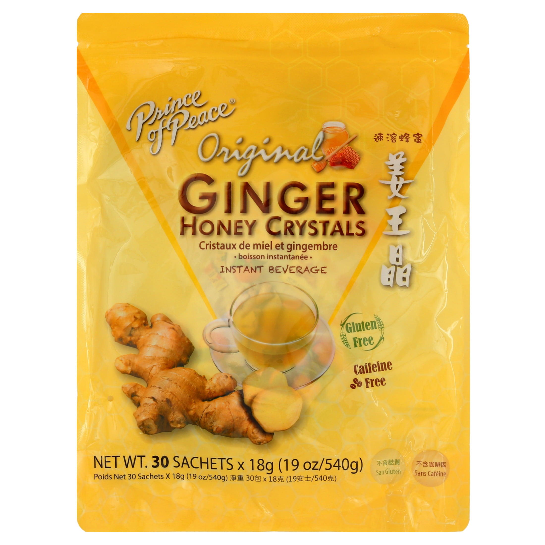 Prince of Peace Instant Ginger Honey Crystals Tea, 30 Ct - Walmart.com