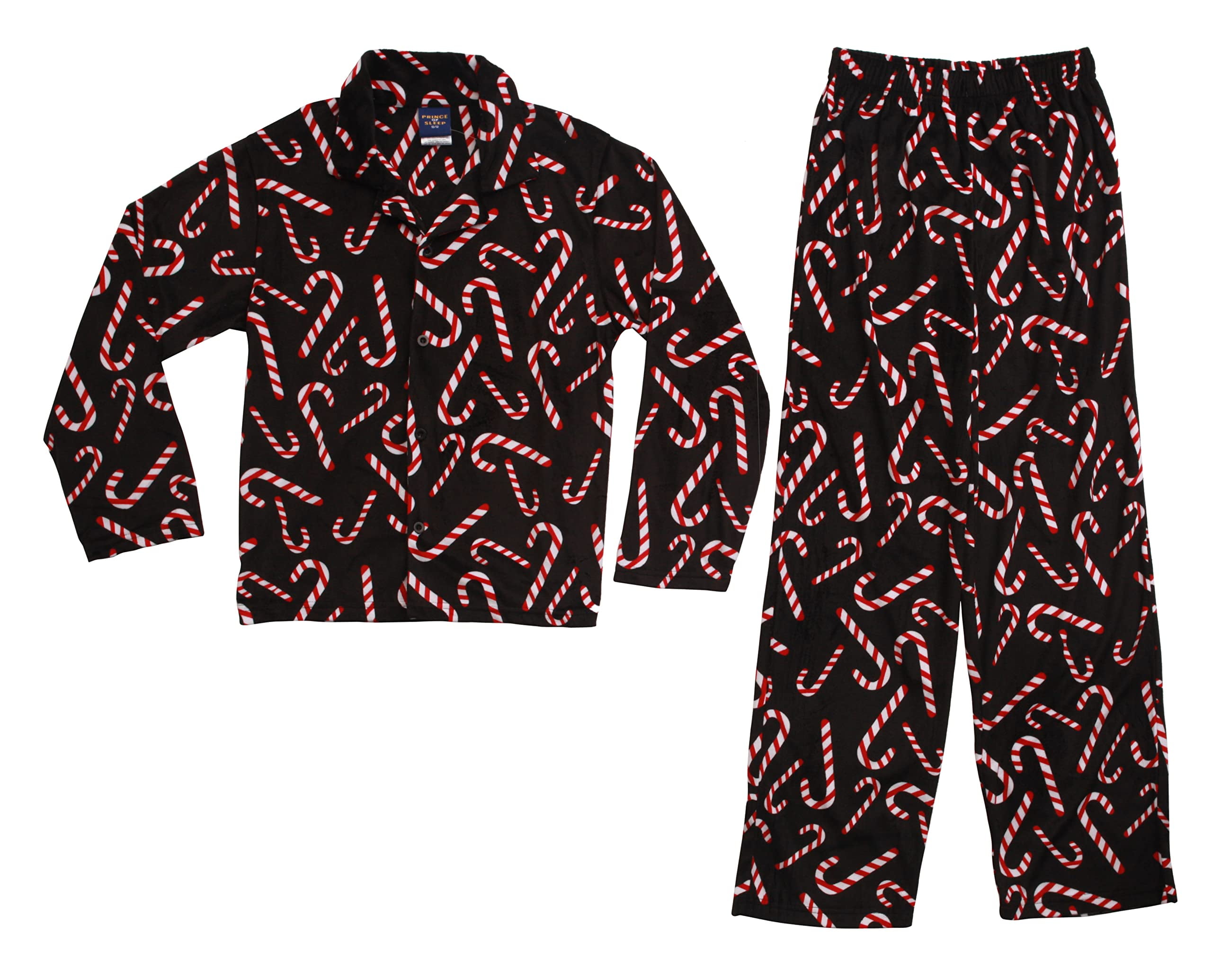 Prince of Sleep Boys Velour Pajama Coat Sets (Candy Cane, 8) - Walmart.com