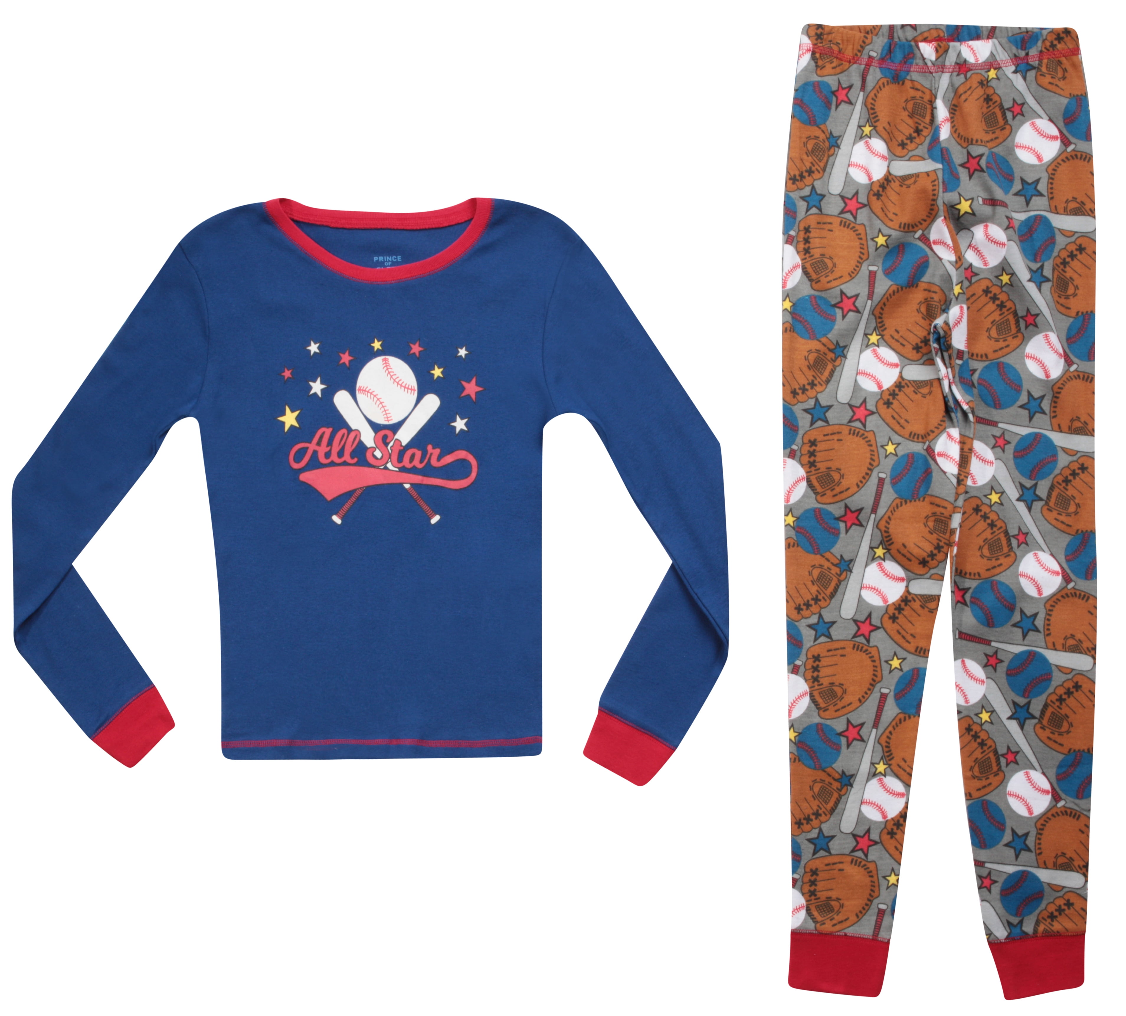 Prince of Sleep Youth Big Night Cotton Pajamas Sets for Boys (Grey ...