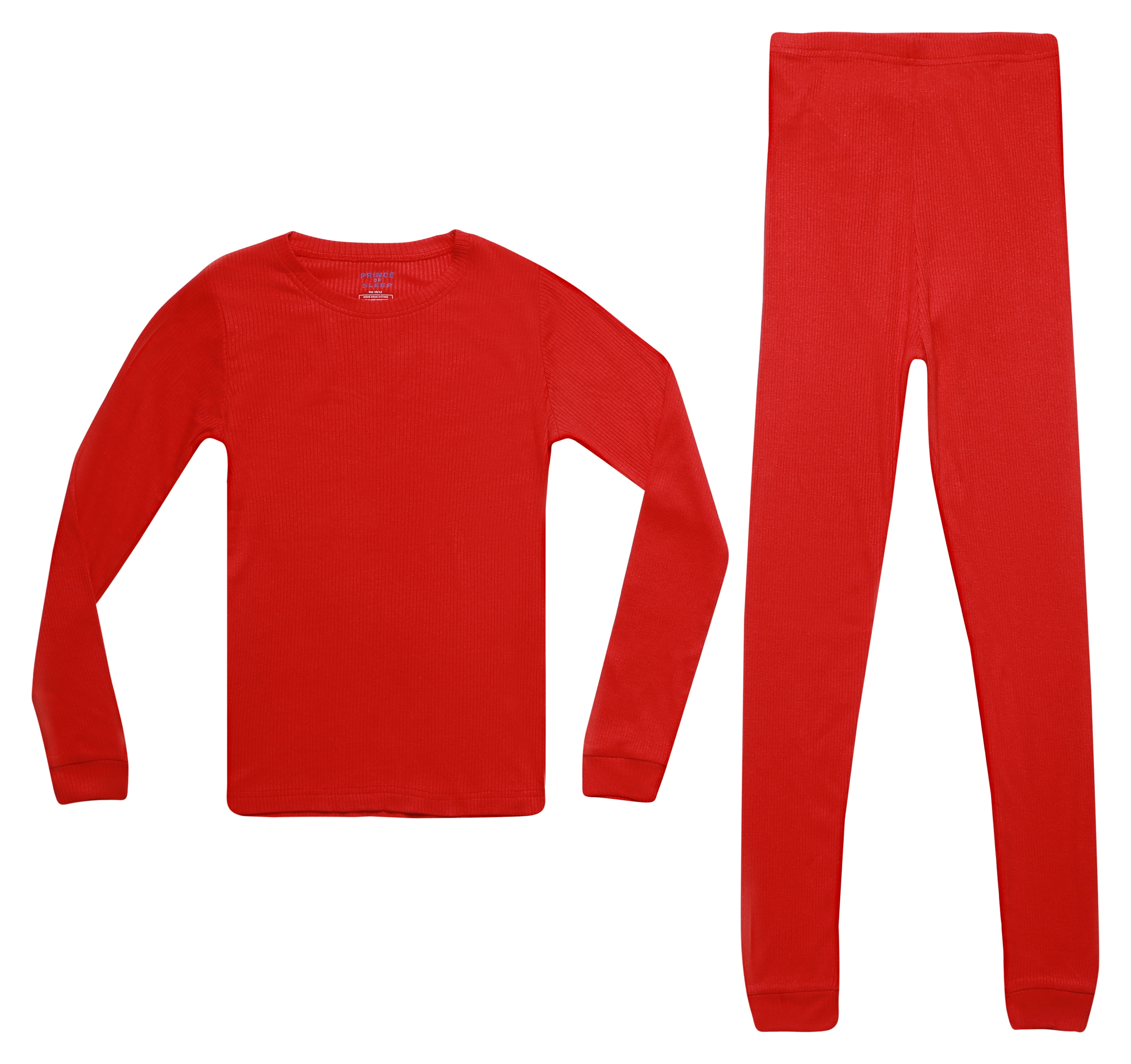 Prince of Sleep Solid Pajamas Sets for Boys 34552-RED-7 (7 Years, Solid ...