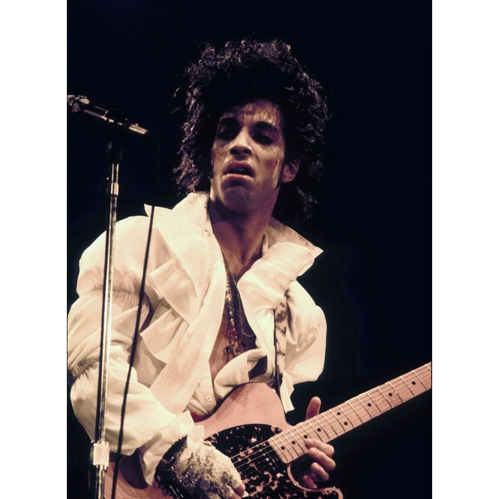 Prince performing on a TV show Los Angeles CA April 10 1984. ph: Ron ...