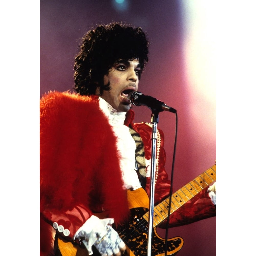 Prince performing on a TV show Los Angeles CA April 10 1984. ph: Ron ...