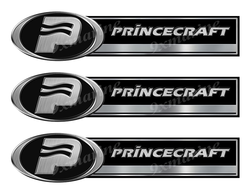 Princecraft Custom Stickers - 10 inch long set. Remastered Name Plate ...