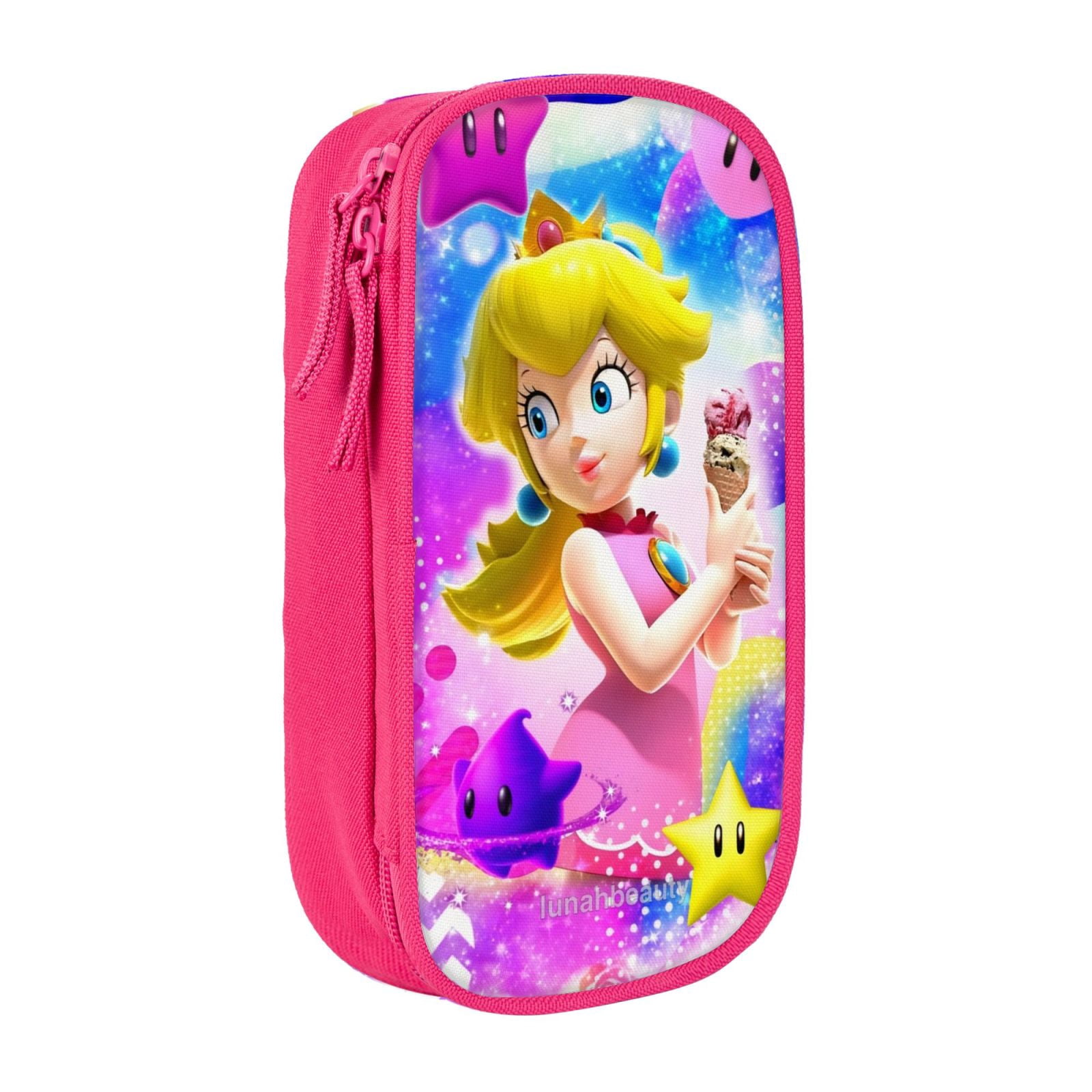 Princesa Peaches Fondo Mario Bros Pencil Case,Pencil Pouch,Big Pencil ...