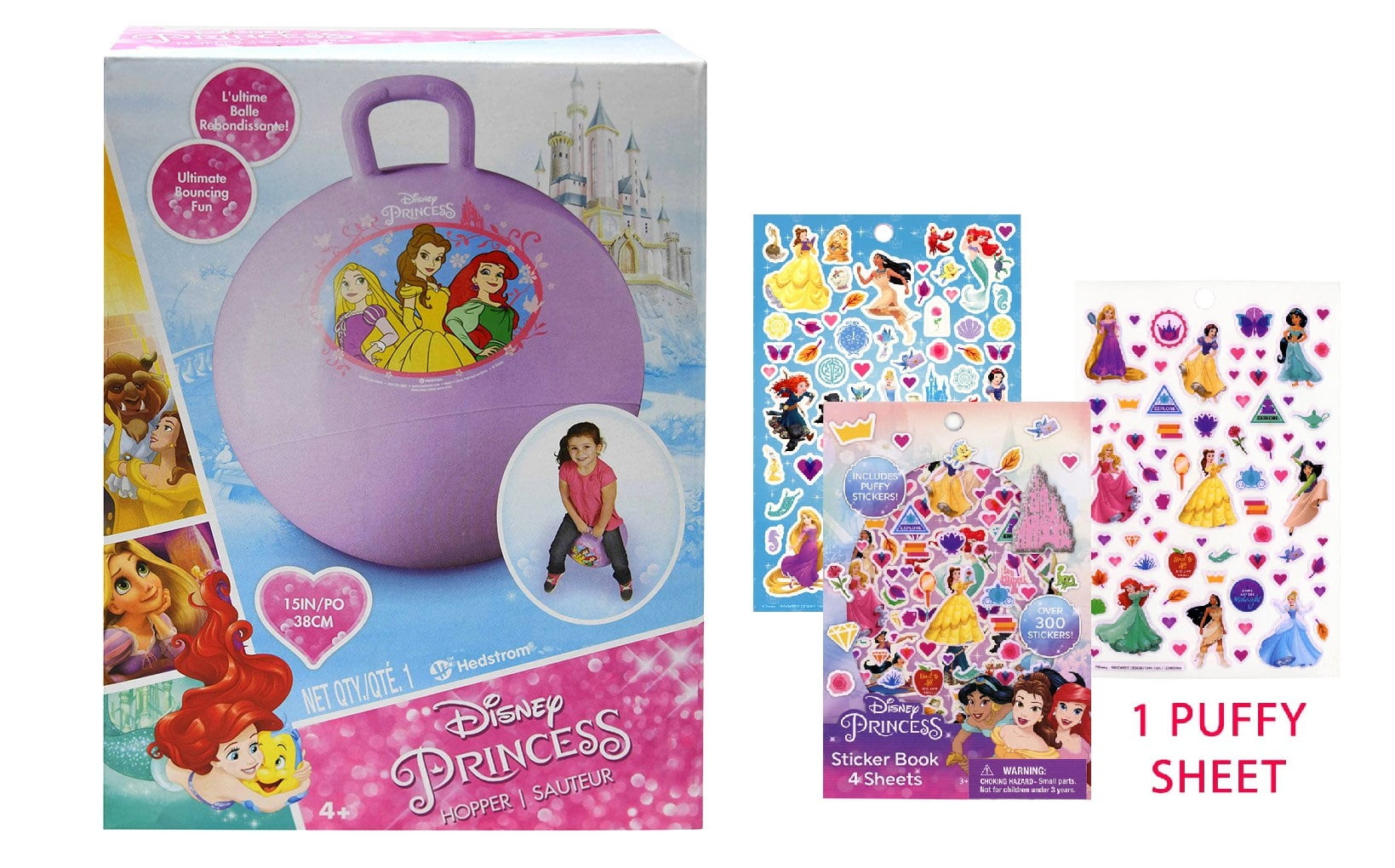 Princess 15" Hopper Ball W/1 PC STICKER SET - Walmart.com