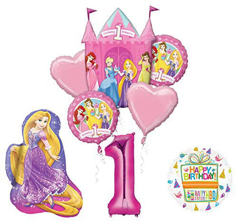 Princess 1st Birthday Party Supplies Rapunzel Tangled Balloon Bouquet ...