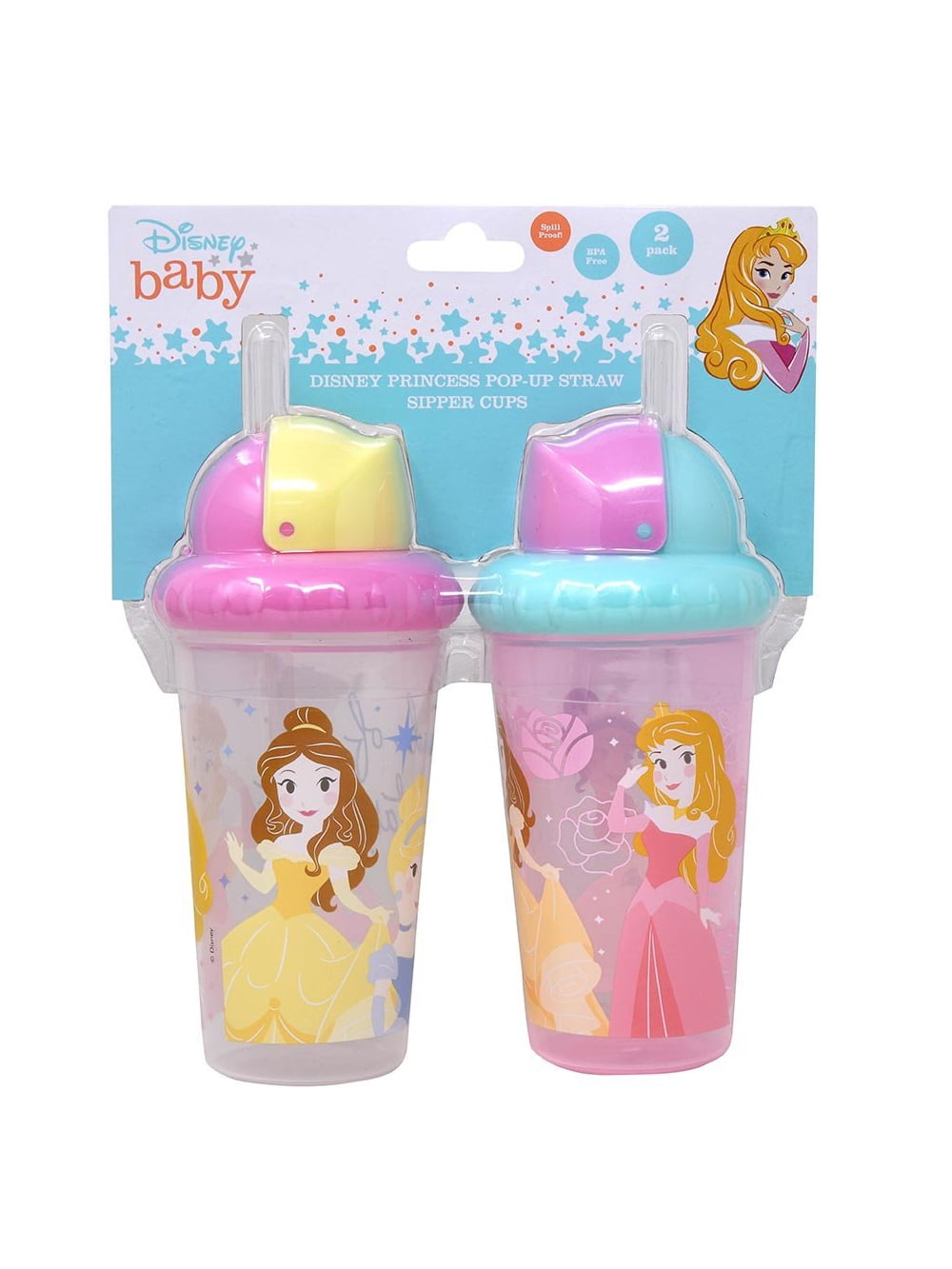 Princess 2pk Straw Sipper Cup - Walmart.com