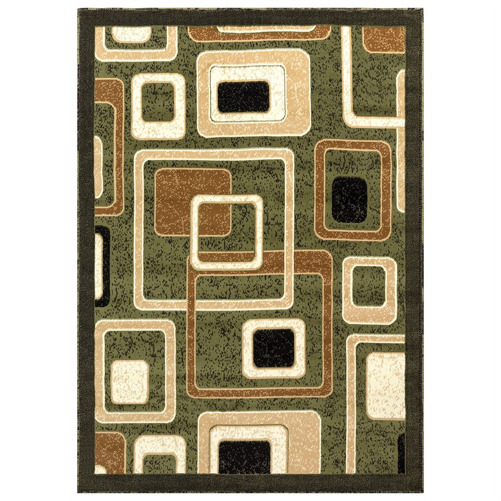 Princess 5x7 Geometric Swirl Abstract Area Rug 807 in Beige Green ...