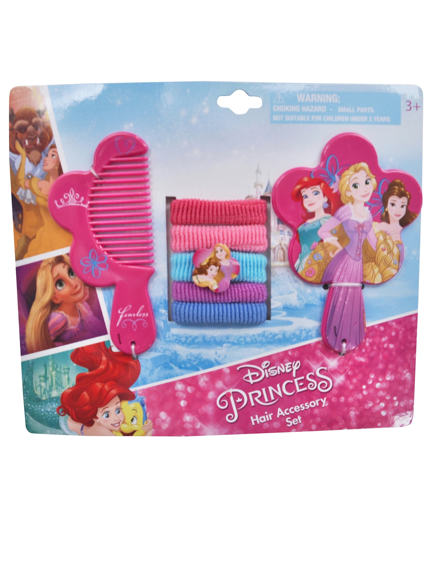 Disney Princess 7pc Magical Hair Accessory Vanity Set - Belle, Rapunzel ...