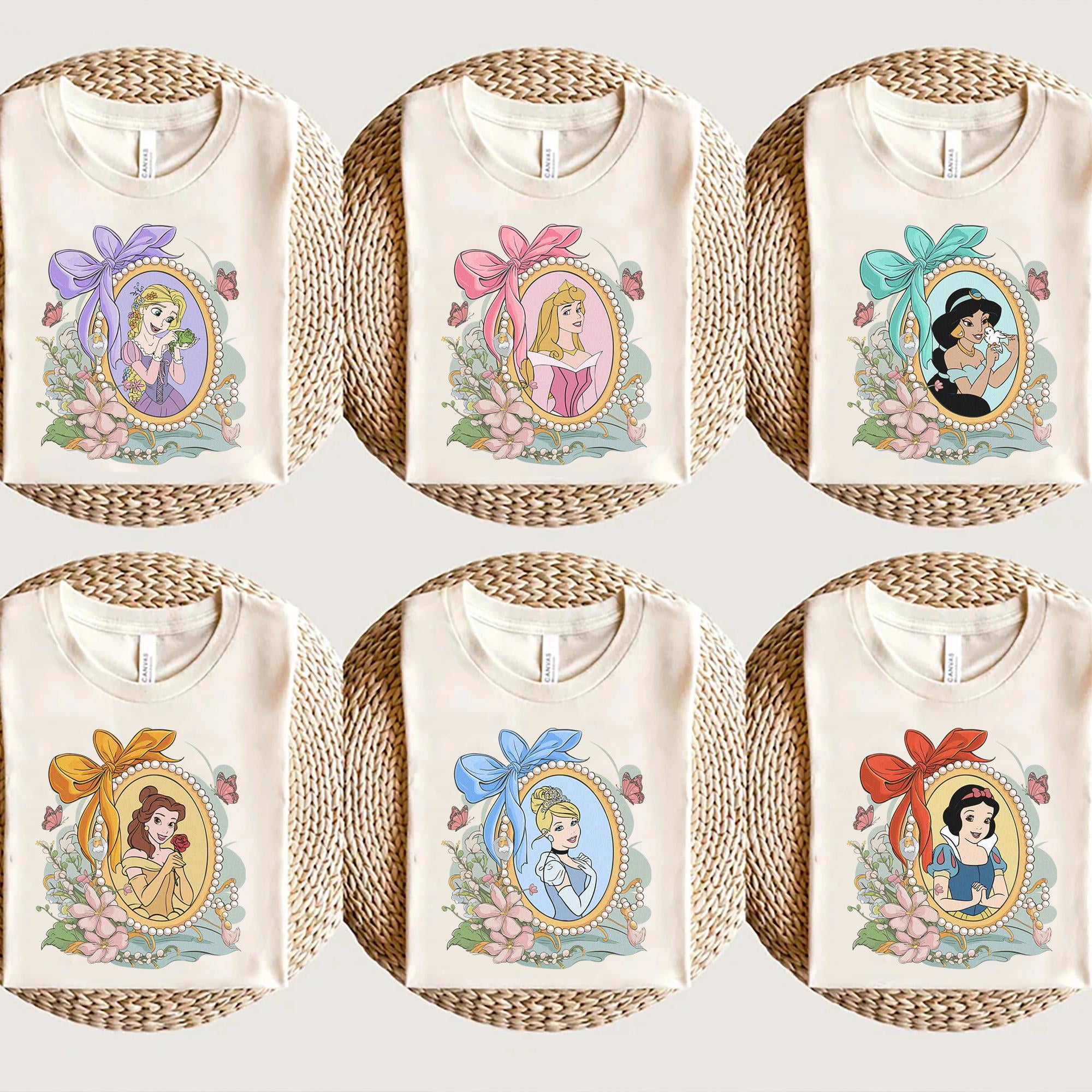 Princess All Characters Shirt, Cinderella Snow White Ariel Belle ...
