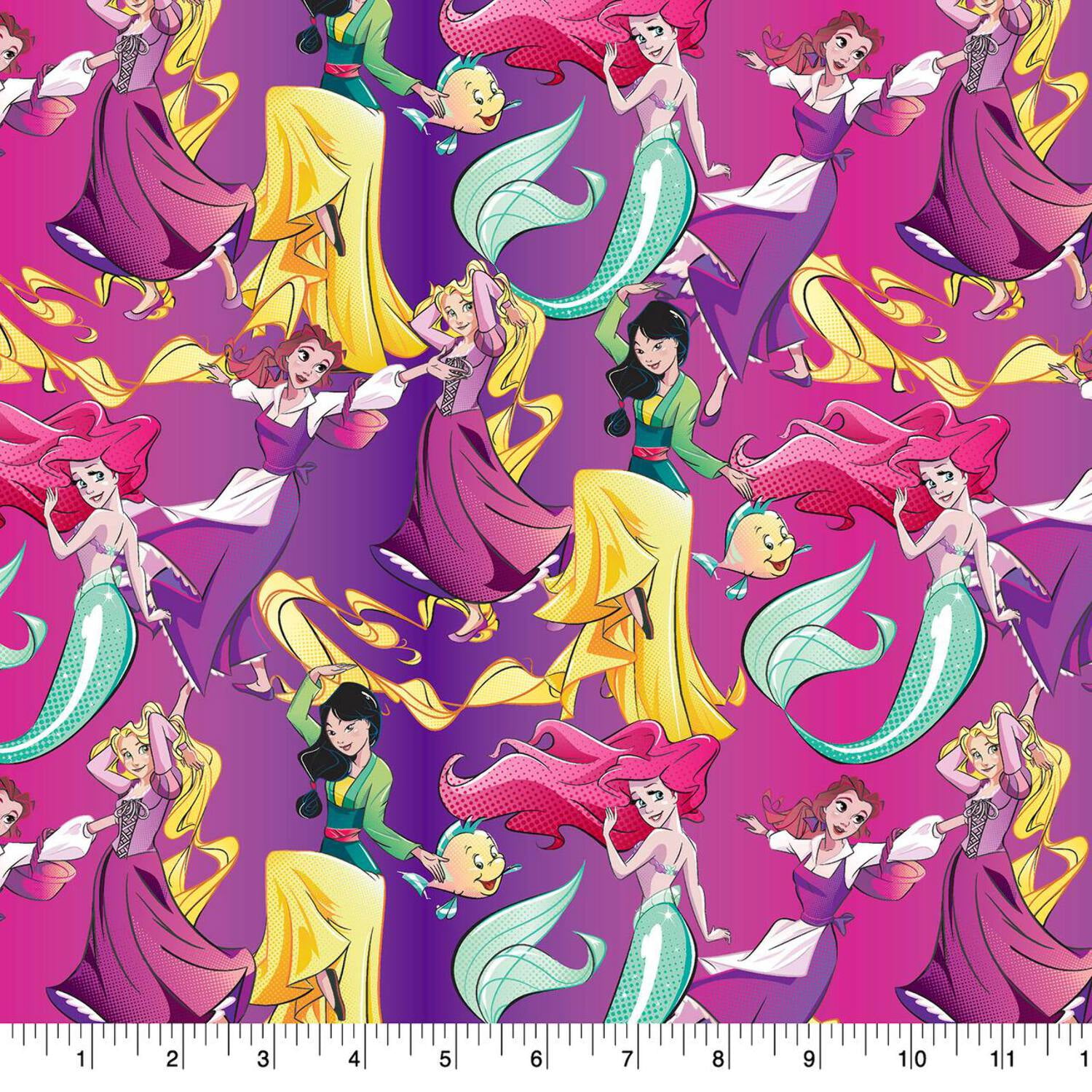 Princess All Over Cotton Fabric - Walmart.com