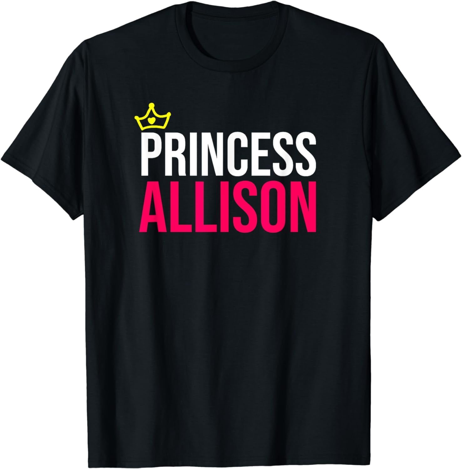 Princess Allison Girls Women Pink White Design Birthday T-Shirt ...