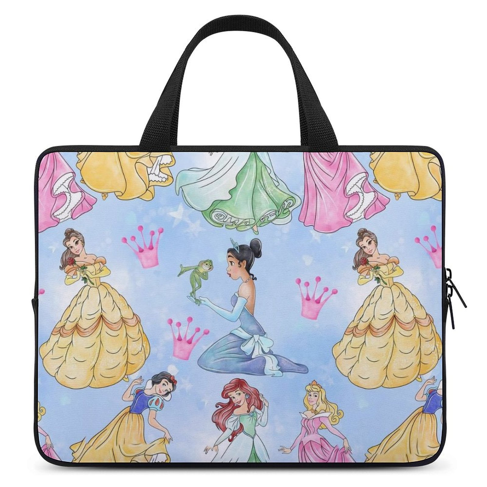 Princess Ariel,Jasmine,Snow White,Tiana And Belle Laptop Bag for Women ...