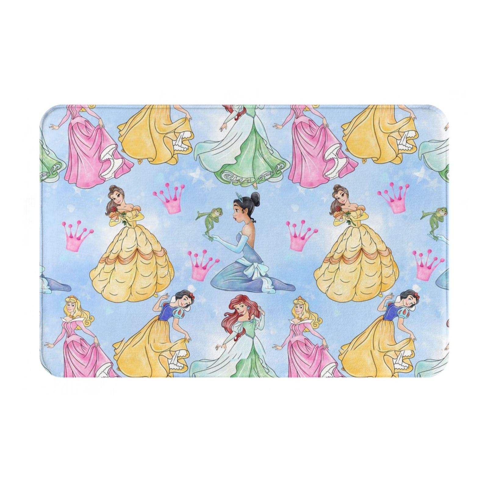 Princess Ariel,Jasmine,Snow White,Tiana And Belle Bathroom Rugs Mat ...