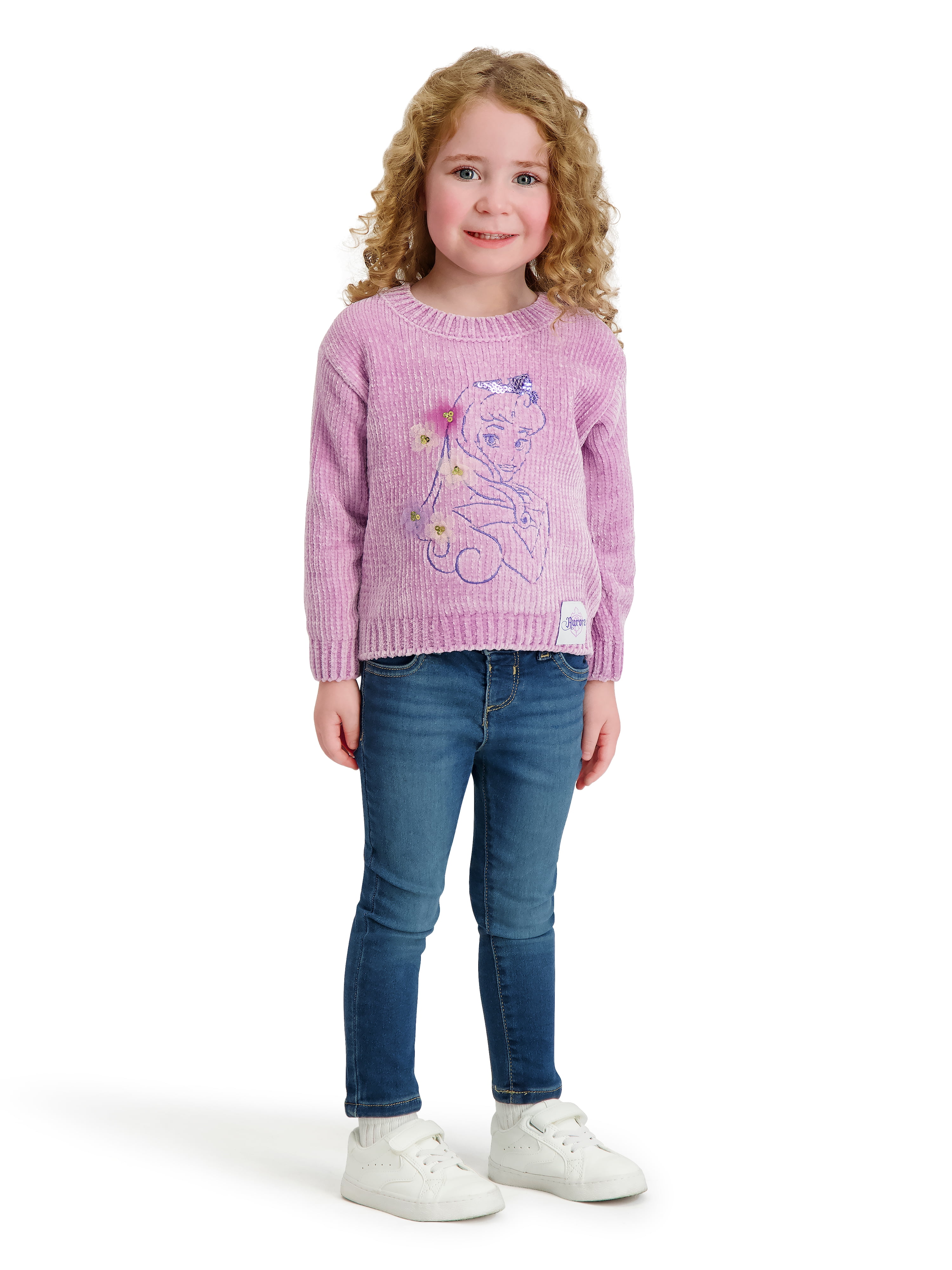 Princess Aurora Toddler Girls Chenille Sweater, Sizes 12 Months - 5T ...