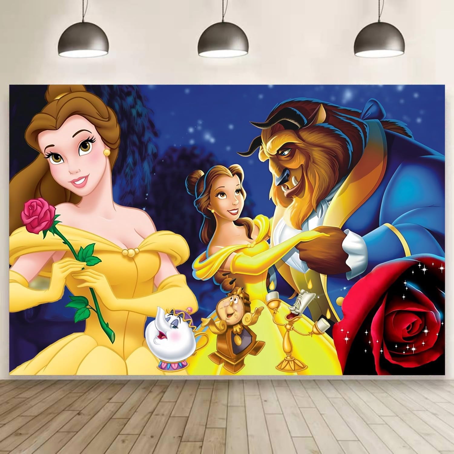 Princess Backdrop,5x3 FT Princess Banner Princess Background Cartoon ...