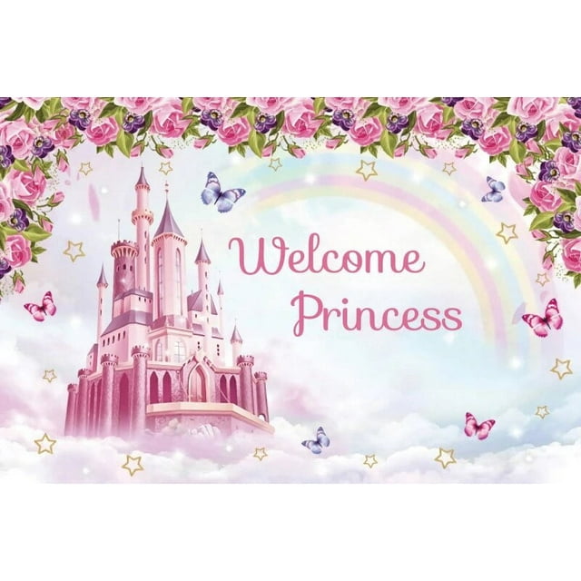 Princess Backdrop For Photography Castle Unicorn Carriage Newborn Baby ...