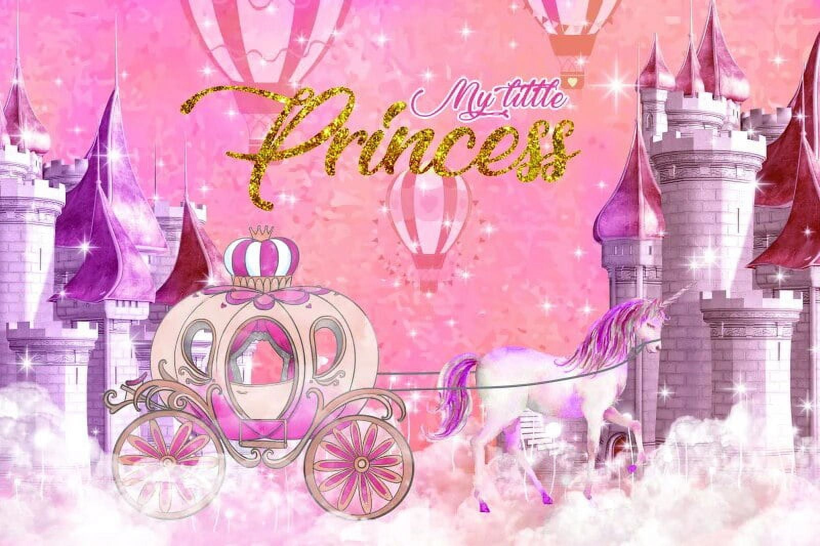 Princess Backdrop For Photography Castle Unicorn Carriage Newborn Baby ...