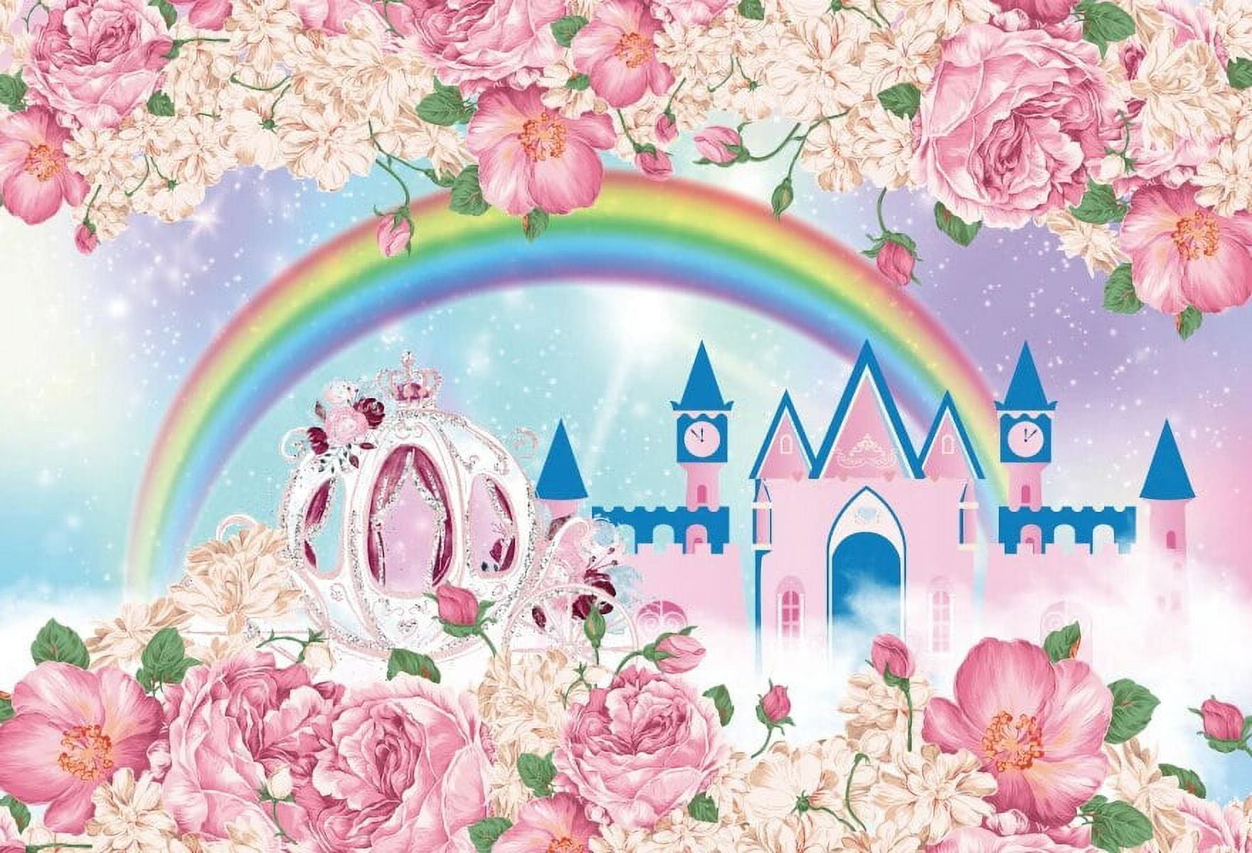 Princess Backdrop For Photography Castle Unicorn Carriage Newborn Baby ...
