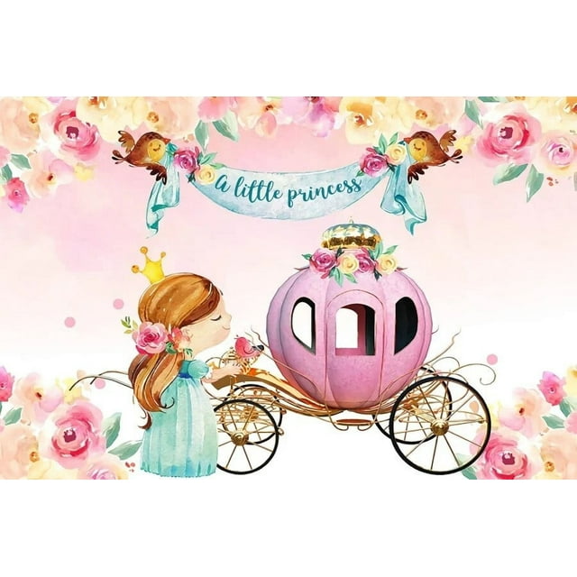 Princess Backdrop For Photography Castle Unicorn Carriage Newborn Baby ...