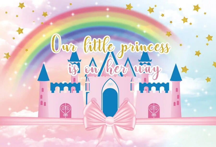 Princess Backdrop For Photography Castle Unicorn Carriage Newborn Baby ...