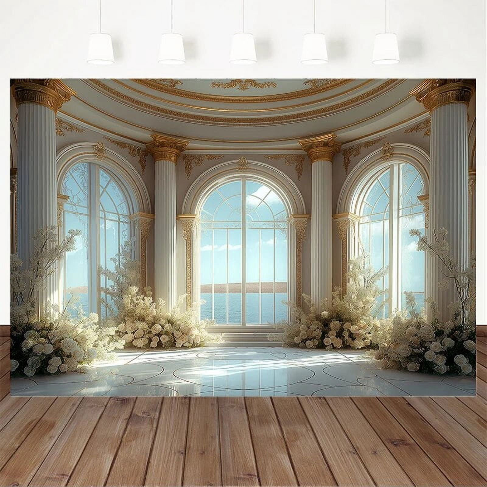 Princess Background For Photography White Plants Summer Baby Shower ...