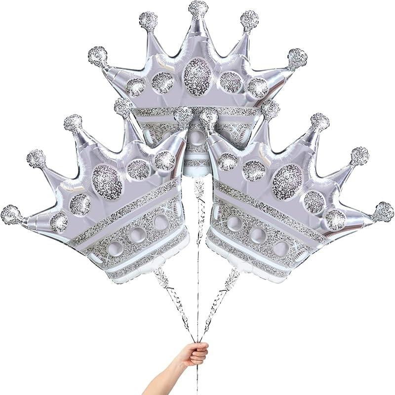 Princess Balloons – Foil Crown Balloons Gold Chrome Princess Birthday ...