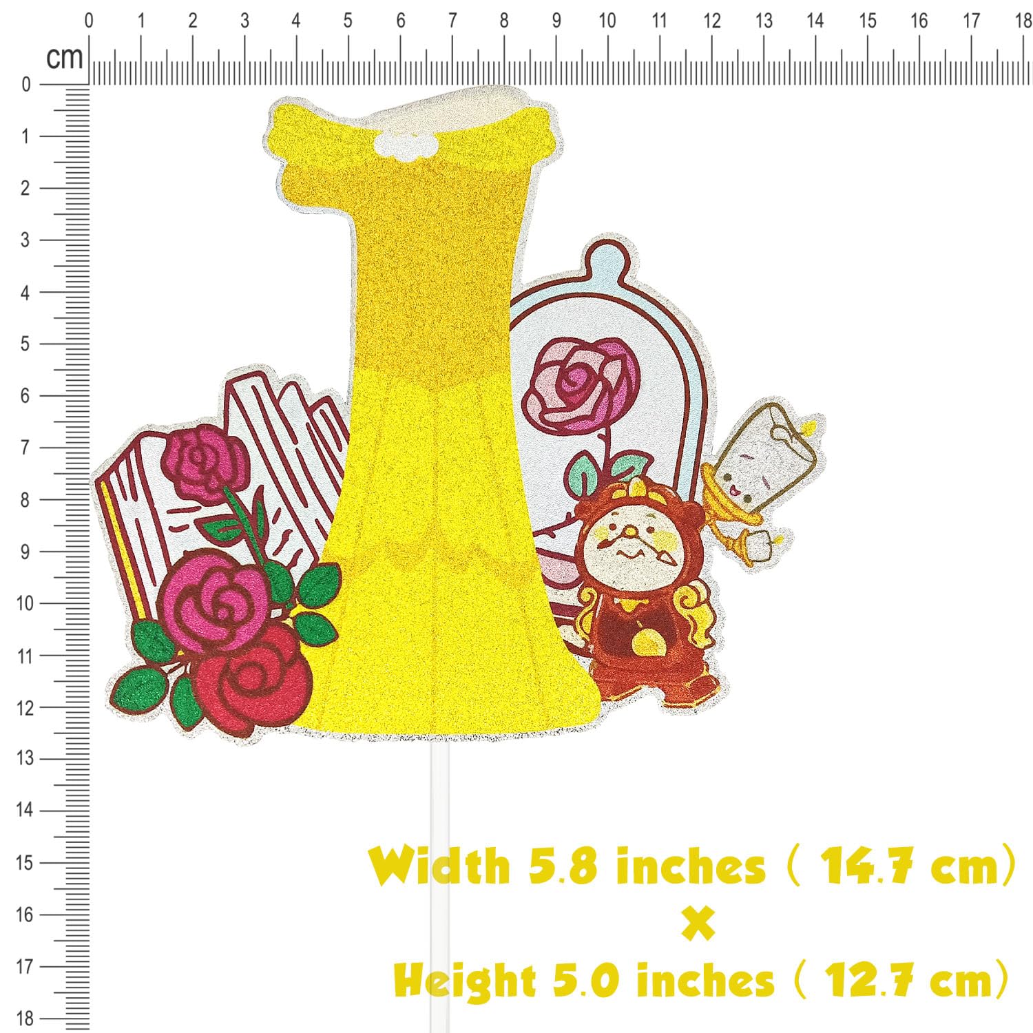 Princess Bella One AJH3 Cake Topper, Beauty and the Beast 1st Birthday ...