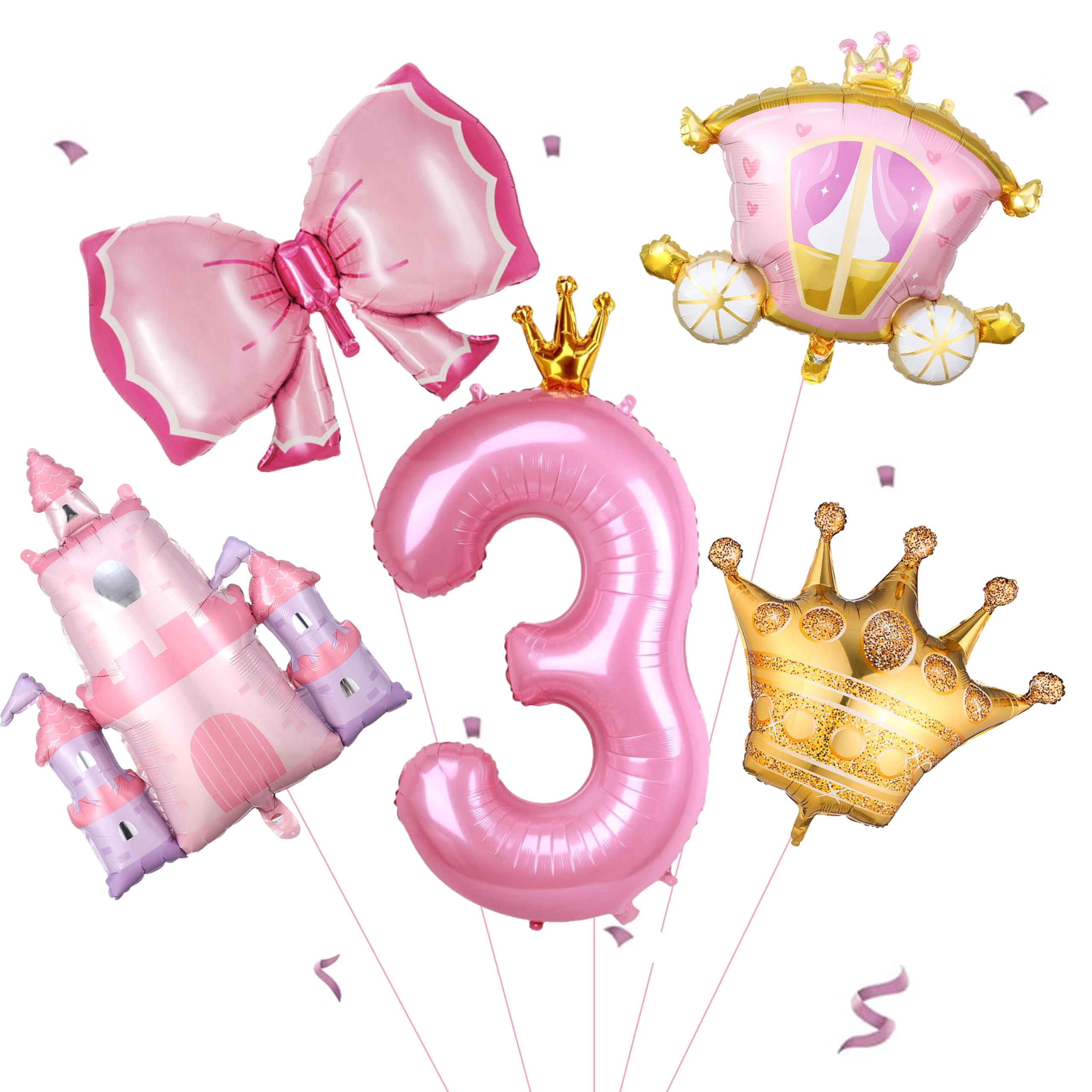 Princess Birthday Decoration Castle MMF7 Carriage Balloons Kit with ...